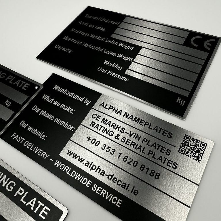 CE/UKCA & Serial Nameplates | Data Plates - Alpha Decal